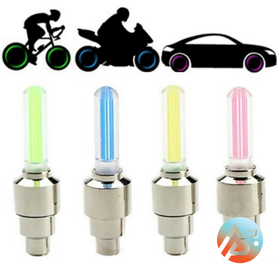 Jual APEN 2pcs Tutup Pentil LED Lampu Roda Ban Motor Mobil Sepeda ...