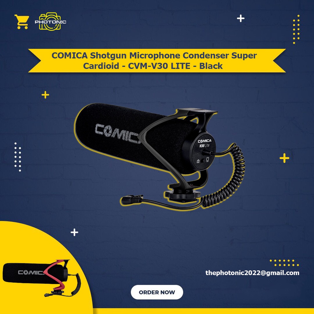 Jual COMICA Shotgun Microphone Condenser Super Cardioid - CVM-V30 LITE ...