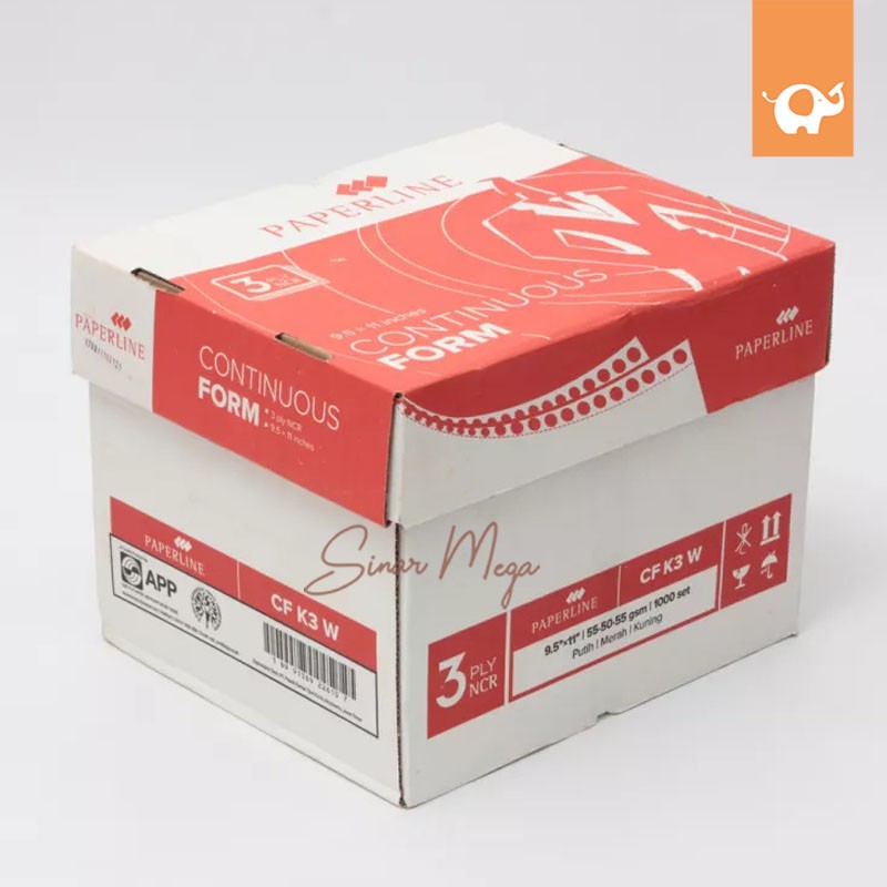 Jual Paperline PPL Continuous Form 3 PLY Warna FULL/ Continous Murah ...