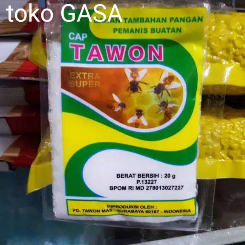 Jual SARI MANIS CAP TAWON 20gr / Pemanis Buatan / obat gula / PEMANIS ...