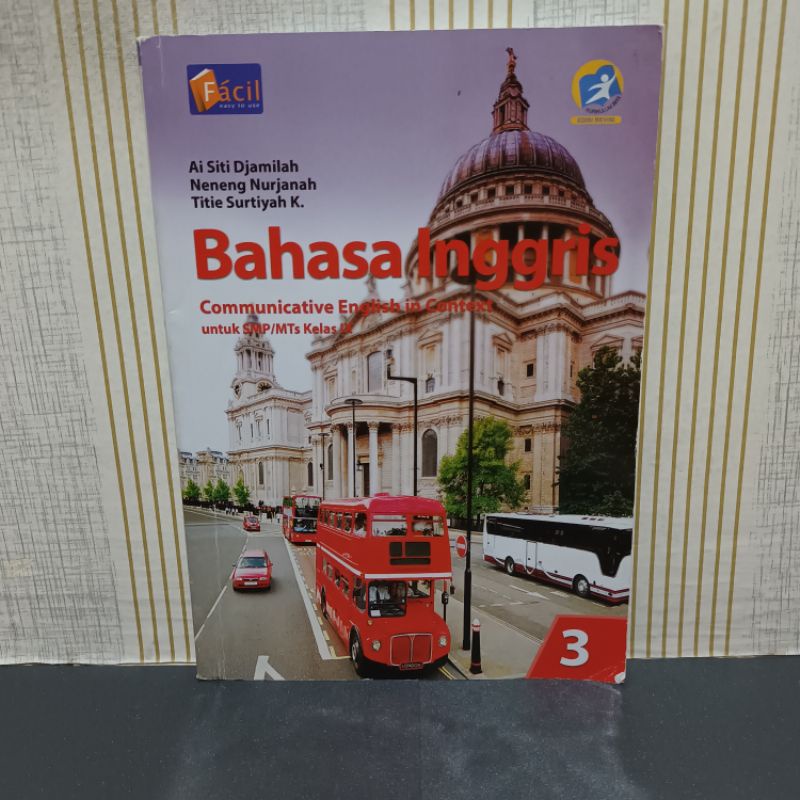 Jual BUKU CETAK BAHASA INGGRIS UNTUK SMP /MTs KELAS IX (9) // PRELOVED ...