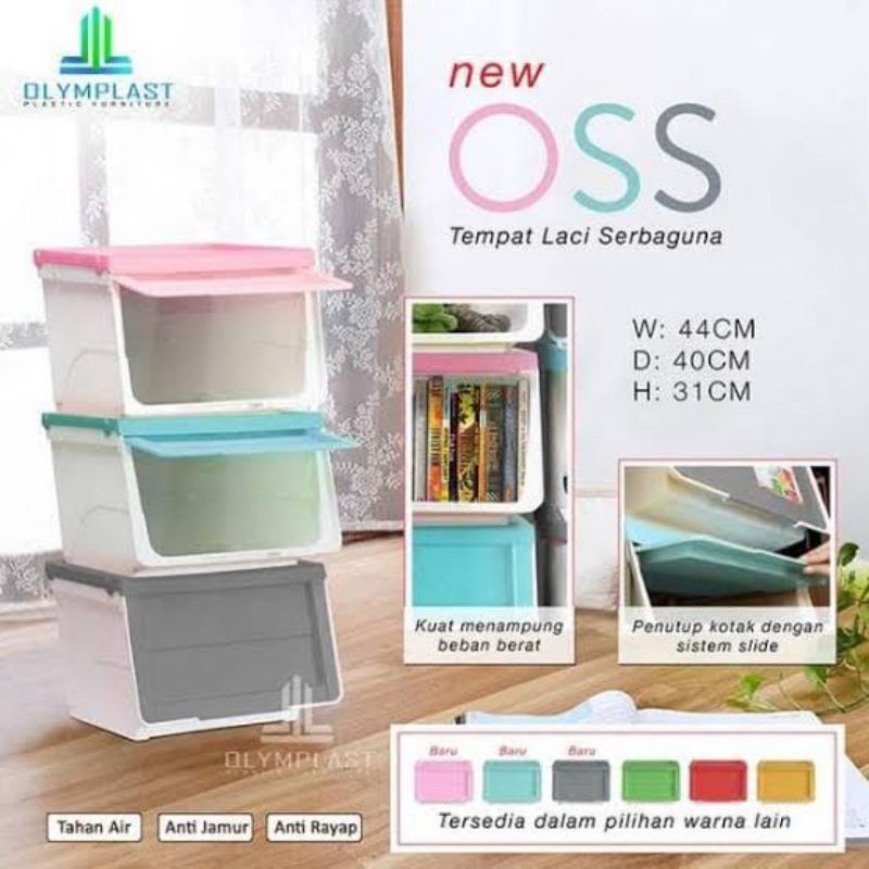 Jual Rak Serbaguna Rak Simpan Susun Olymplast Kotak Penyimpanan Plastik ...