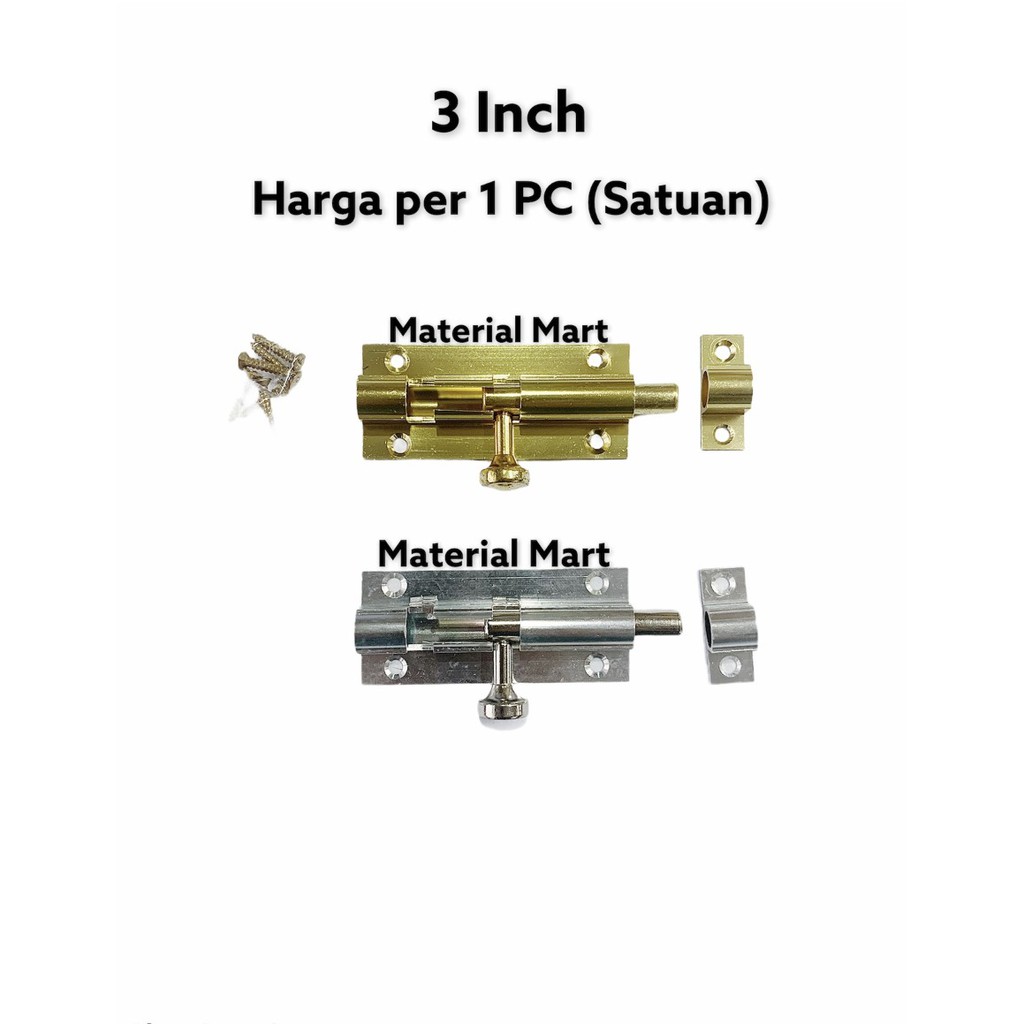 Jual Grendel Pintu 3 Inch | Grendel Aluminium Slot 3" | Grendel Slot ...