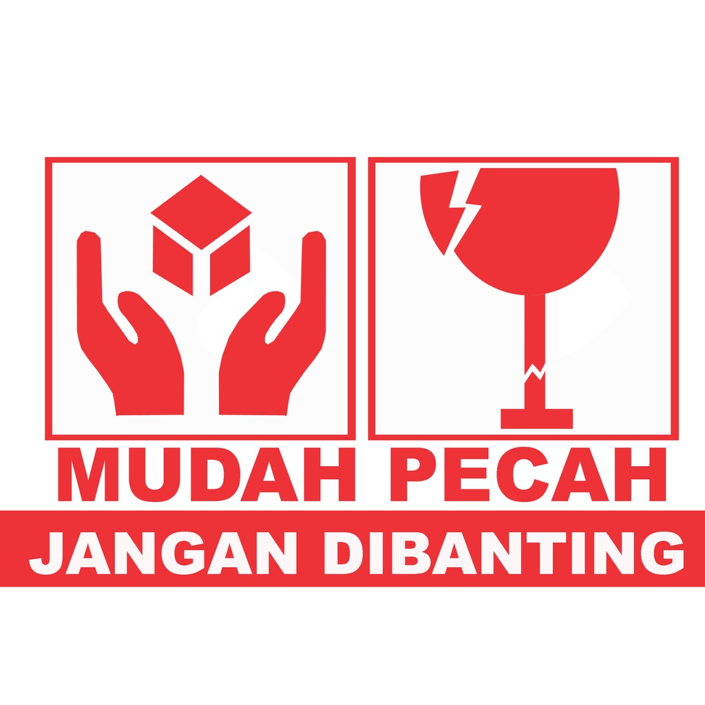 Jual stiker fragile tahan air anti pecah awas pecah stiker murah ...