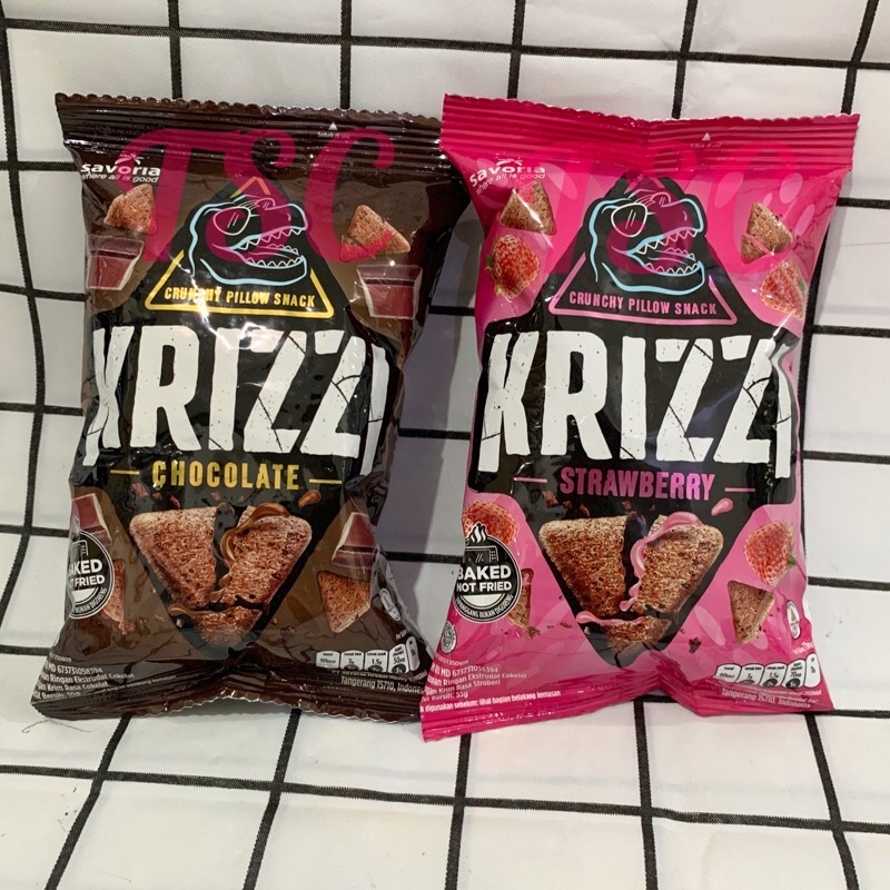 Jual KRIZZI CRUNCHY PILLOW SNACK (chocolate,strawberry) 55gr | Shopee ...