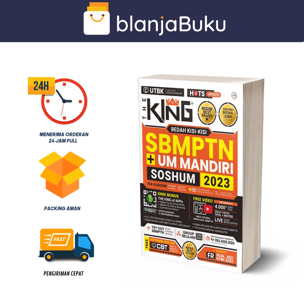 Jual PAKET BUKU SBMPTN 2023 / THE KING SAINTEK 2023 / THE KING SOSHUM 2023 / THE KING TPS UTBK ...