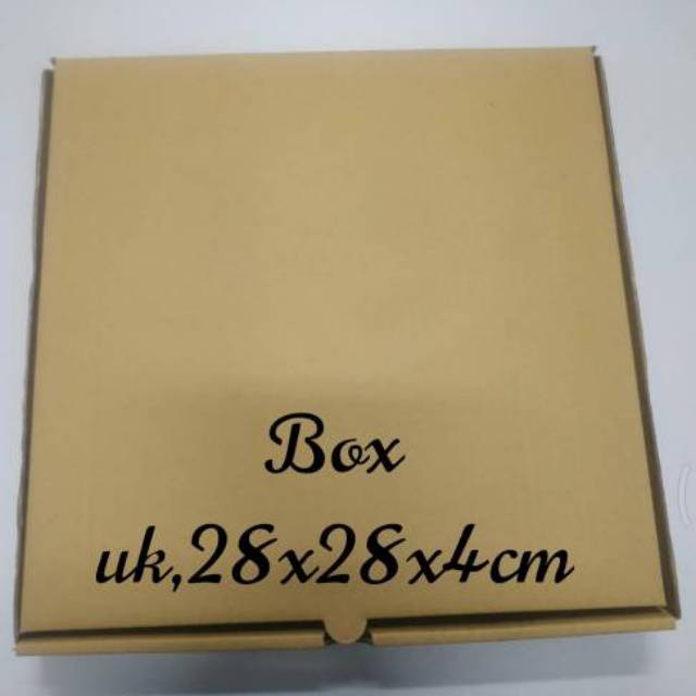 Jual Box pizza polos/ kardus polos/kardus28*28*4 | Shopee Indonesia