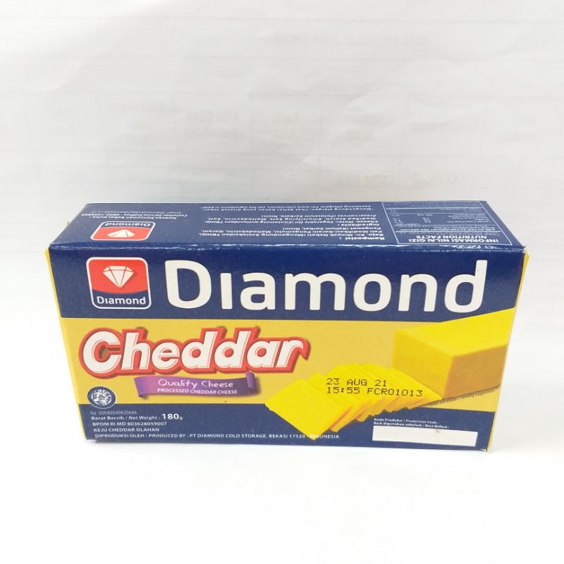 Jual Diamond Cheese Processed Cheddar 180gr | Shopee Indonesia