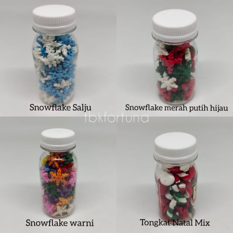Jual Sprinkle tema natal (snowflake dan tongkat natal) | Shopee Indonesia