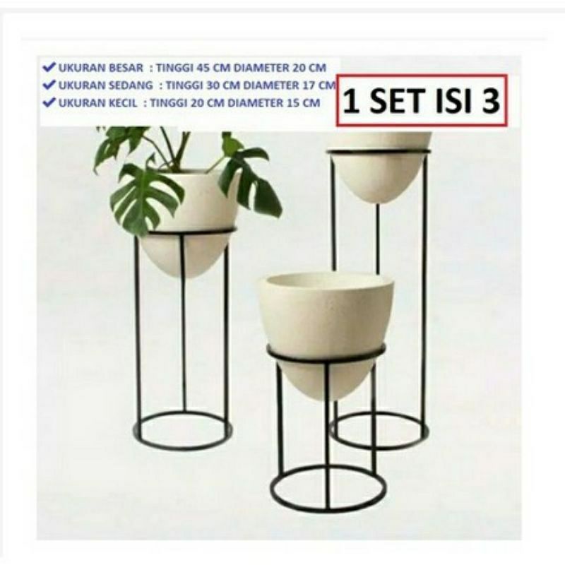 Jual rak pot 1 set dpt 3/rak pot besi minimalis | Shopee Indonesia