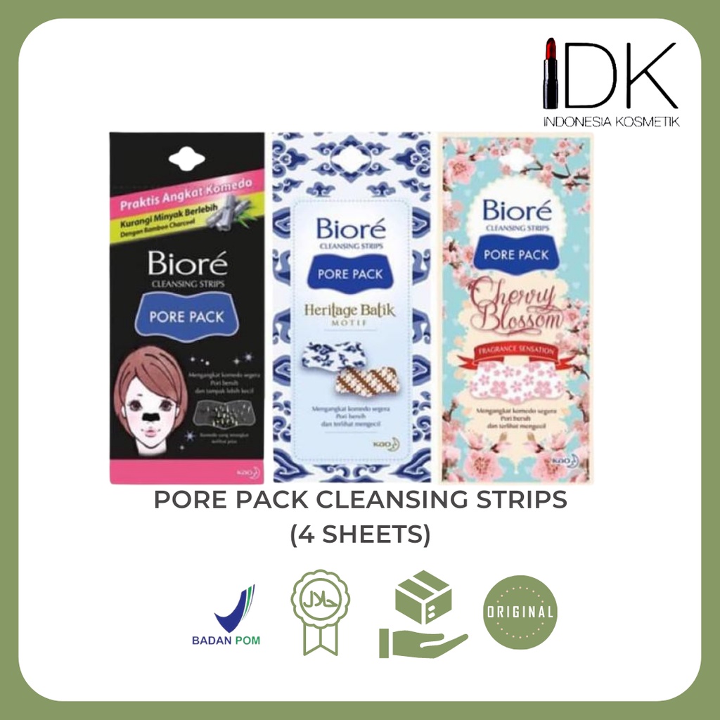 Jual Biore Pore Pack Cleansing Strips (4 sheets) | Shopee Indonesia