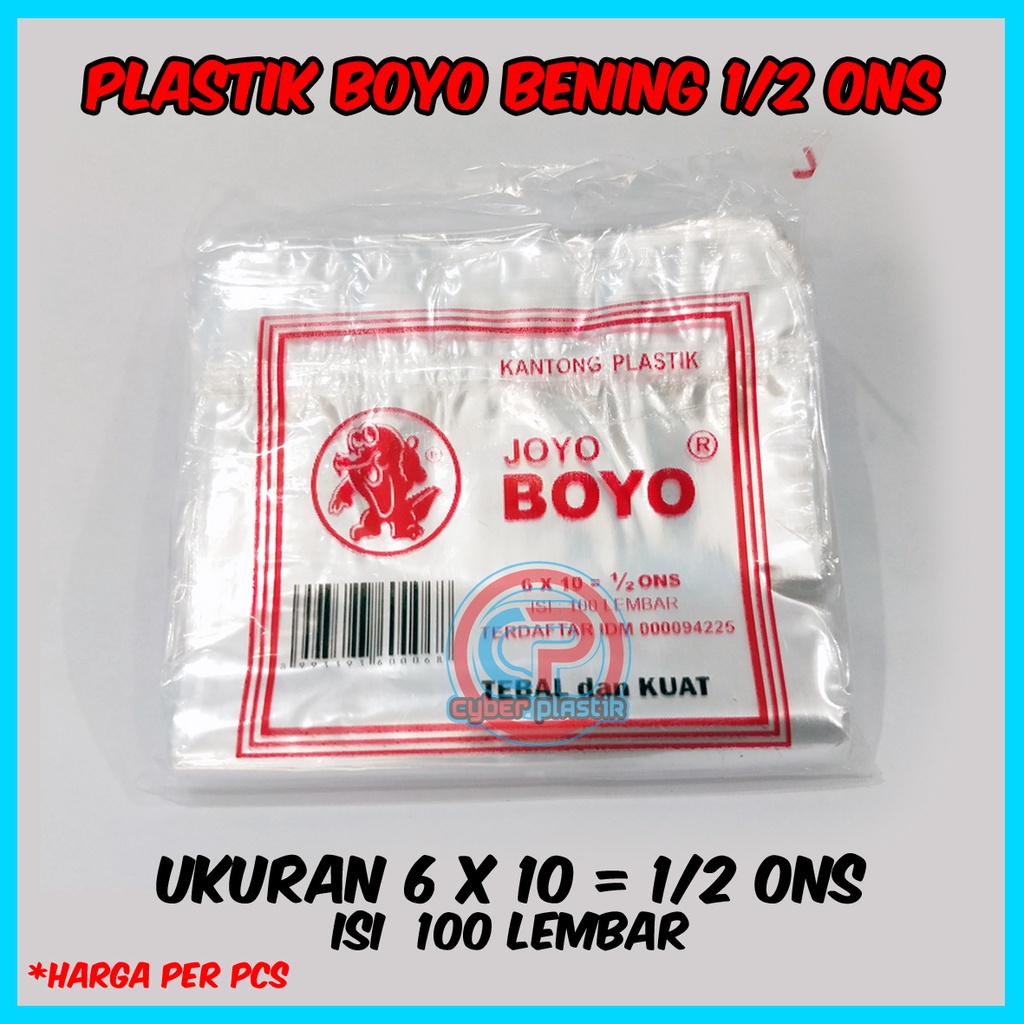 Jual Plastik Boyo 1/2 ons Bening ukuran 6 x 10 isi 100 lembar | Shopee ...