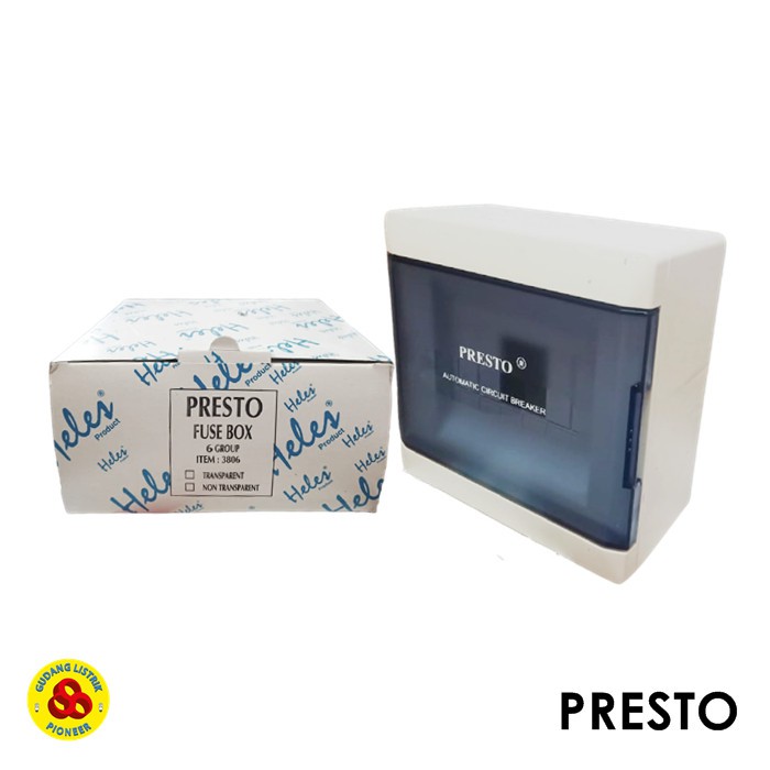 Jual Presto Box MCB 6 Group Tempel Outbow Tutup Transparant Heles Box ...