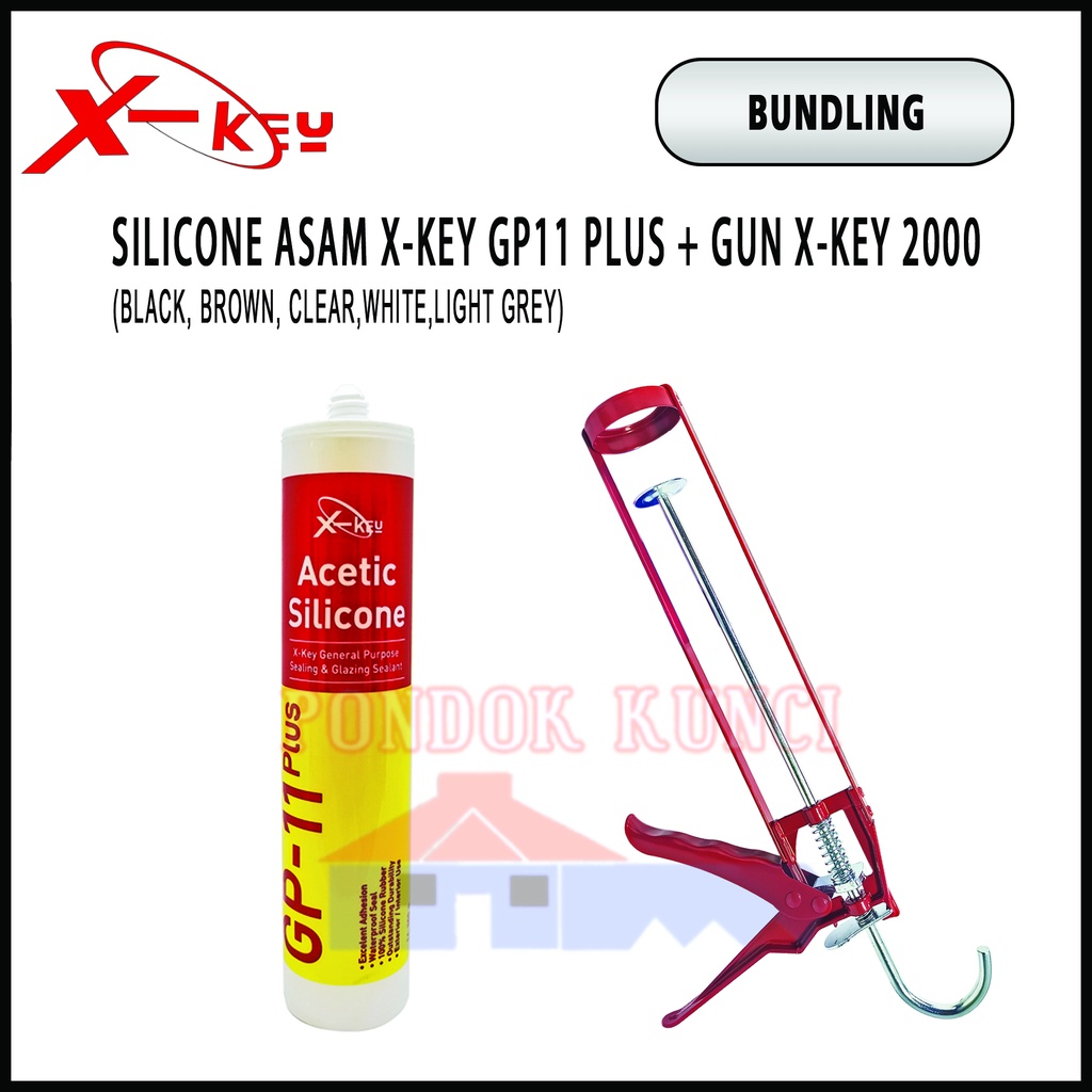Jual Paket Lem Kaca Silicone Sealant Asam GP11 Plus Dengan Gun Sealent ...