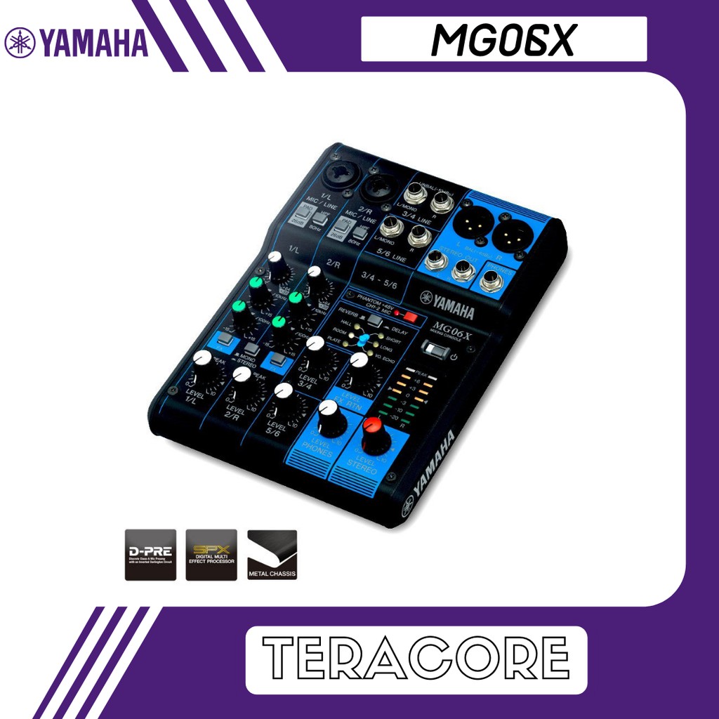Jual Yamaha MG06X Mixer 6 Input Compact Stereo Mixer with Effects ...