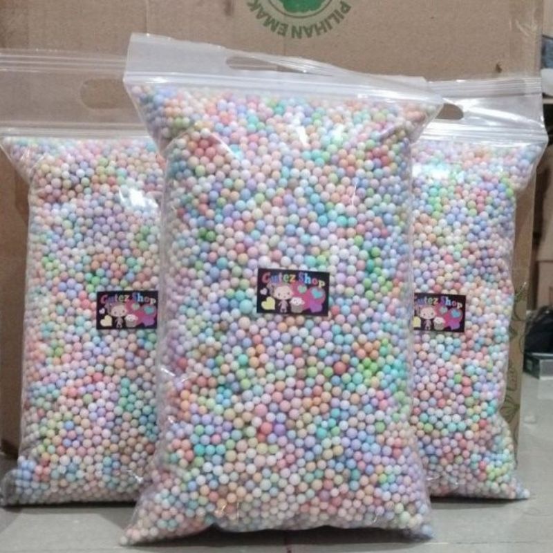 Jual Styrofoam butiran foam kemasan klip 20x30 cm isi kurang lebih 2500 ...