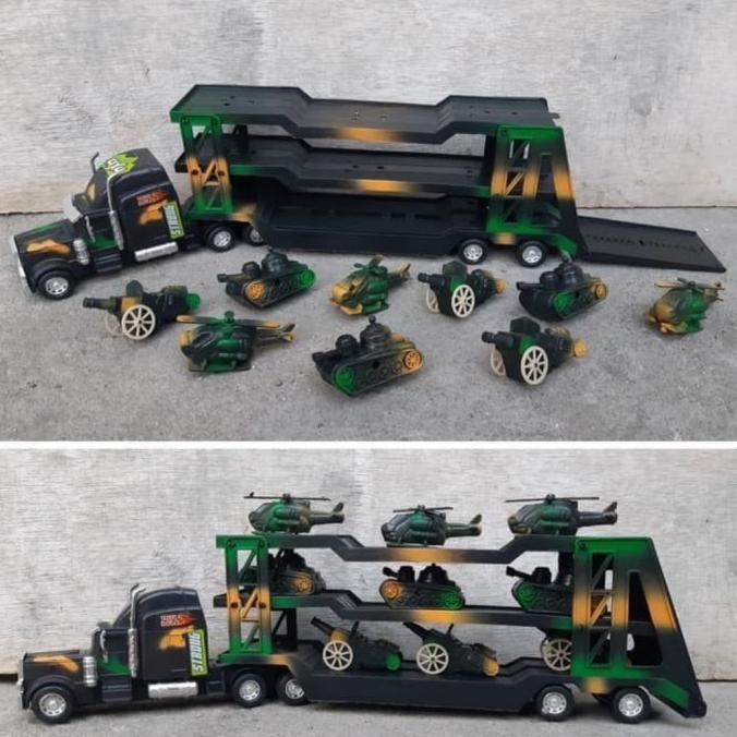 Jual Mainan Set Truk Hauler Militer Angkut Army Trailer - Car Militer ...