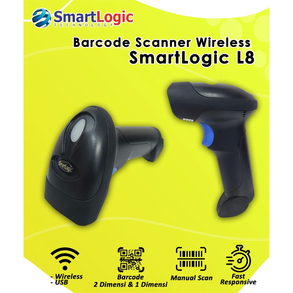 Jual SMARTLOGIC BARCODE SCANNER WIRELESS 2D SL-L8 | Shopee Indonesia