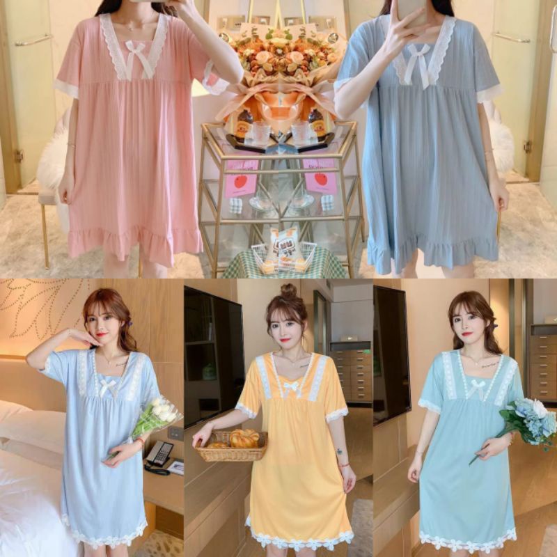 Jual pakaian tidur daster wanita dewasa / daster tidur viscose import ...