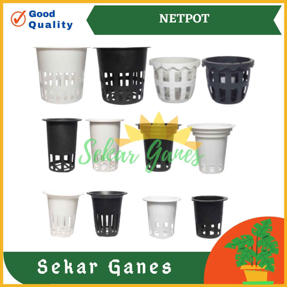 Jual TERMURAH Netpot 5 7 6 8 10 Hitam Putih Netpot Hidroponik 5cm 6cm ...