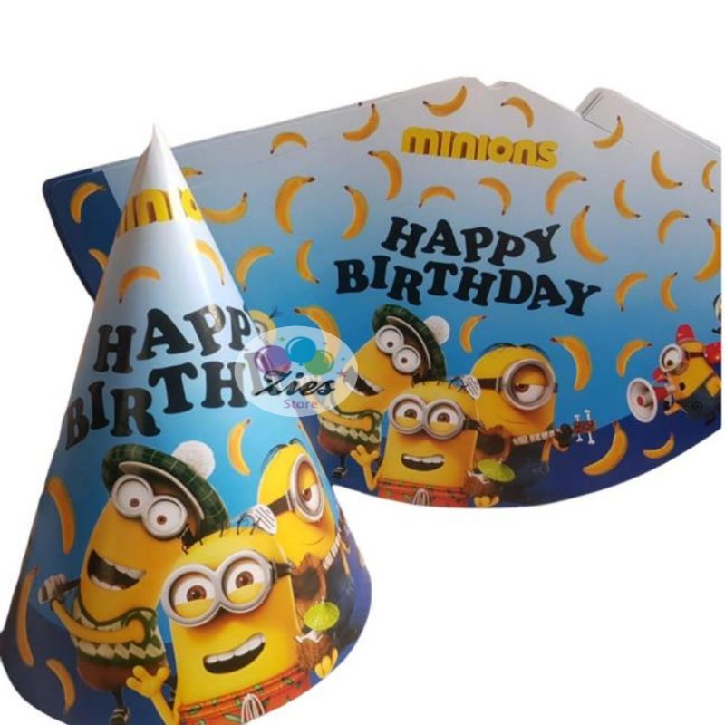 Jual Topi ulang tahun kerucut / topi pesta karakter minion despicable ...