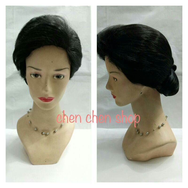 Jual Wig sanggul/rambut palsu sanggulan/konde modern full | Shopee ...