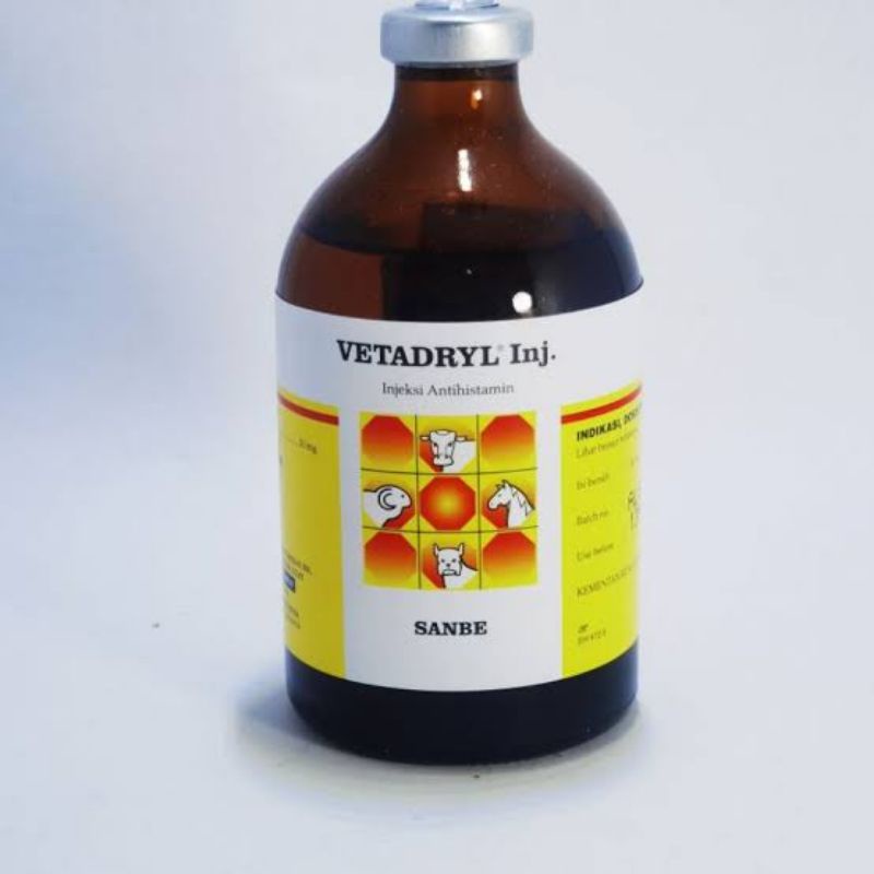 Jual VETADRYL® inj 100 ml Injeksi Antihistamin untuk Sapi Kuda Anjing ...