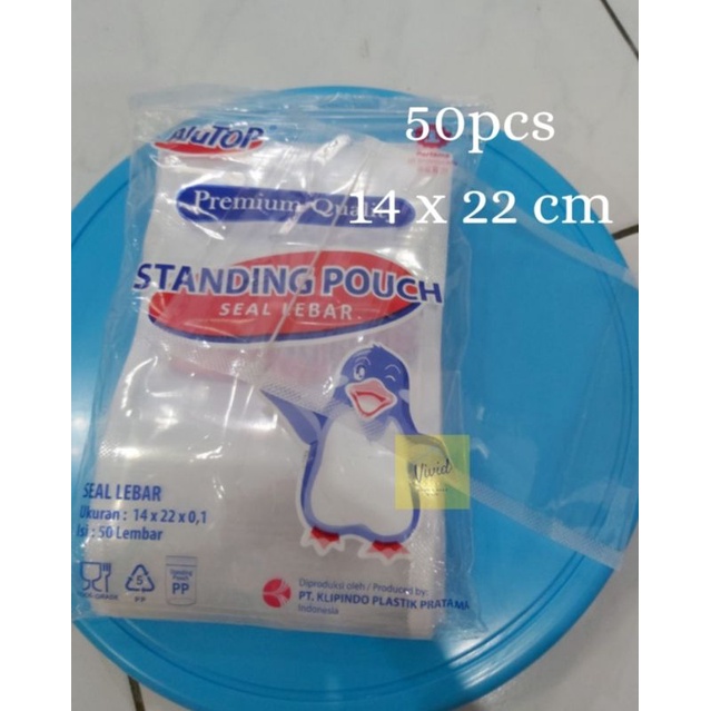 Jual Standing Pouch 14 x 22 CM - Kemasan Klip Plastik Berdiri (50 pcs ...