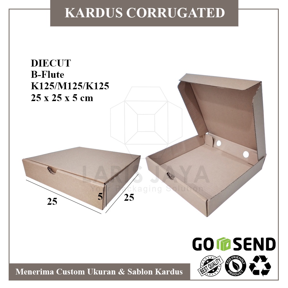 Jual KARDUS PACKING PIZZA BOX MAILER DIE CUT KARTON COKLAT PACKAGING ...