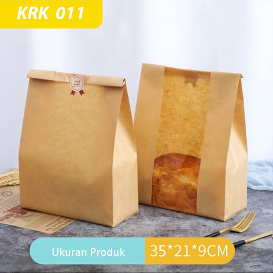 Jual Packaging Kertas Roti (25pc) KRK011/ Kemasan Plastik Roti/ Roti ...