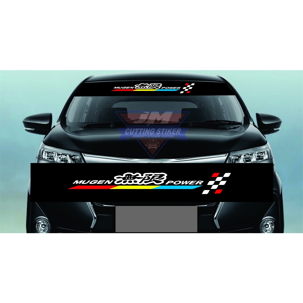 Jual Stiker mobil kaca depan MUGEN POWER stiker kaca depan mugen power ...