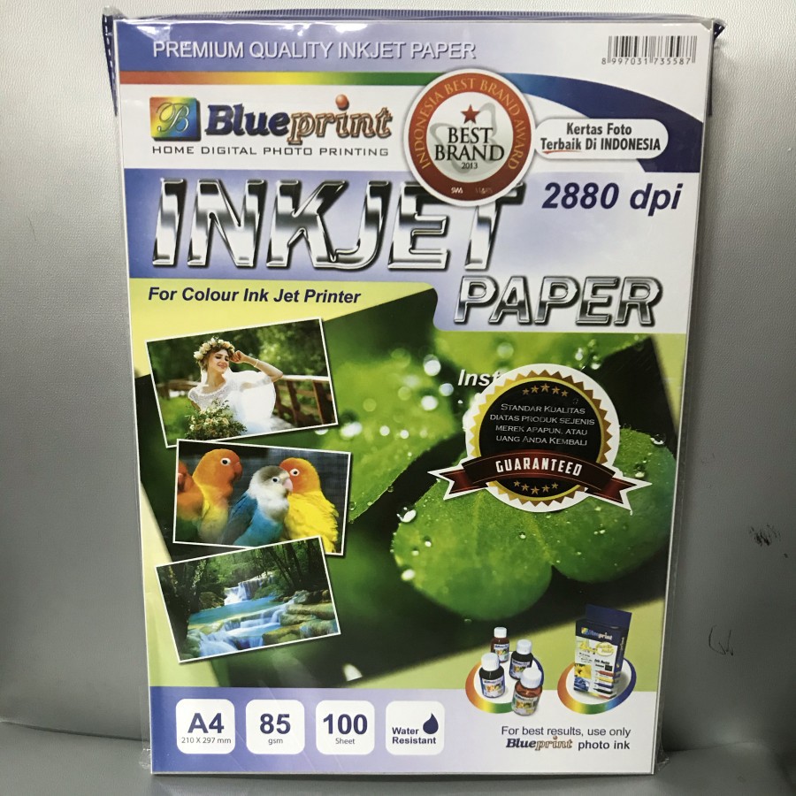 Jual Kertas Inkjet Paper Blueprint A4 85Gsm 100 lembar BP-IPA485 ...
