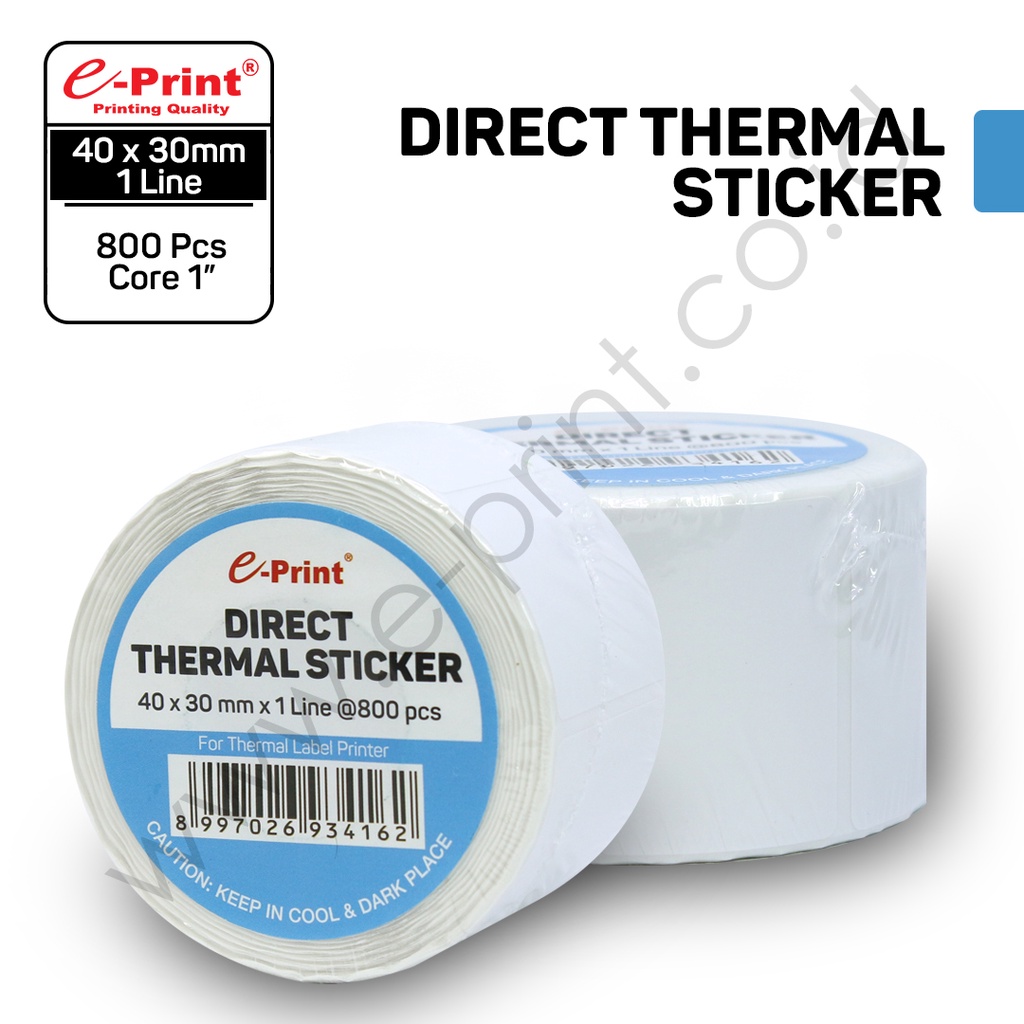 Jual E-Print Label Stiker Barcode Resi / Direct Thermal Sticker 40x30mm ...