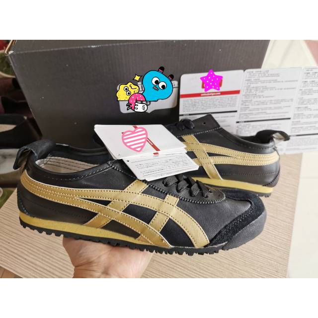 Jual Sepatu Jepang Full Black Gold Leather | Shopee Indonesia