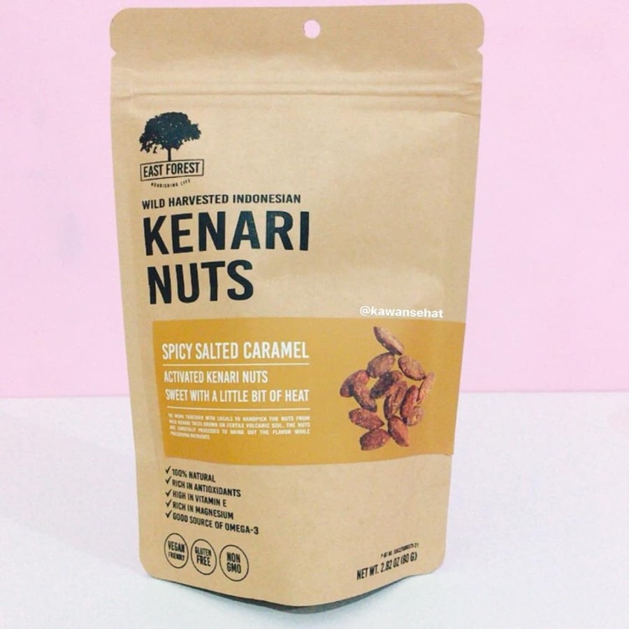 Jual East Forest Kenari Nuts Spicy Salted Caramel 80 gram | Shopee ...