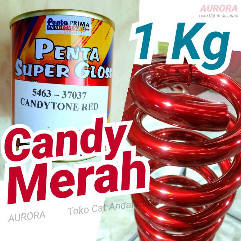 Jual Cat Merah Candytone Red 1Kg Penta Super Gloss Candy Candyton ...