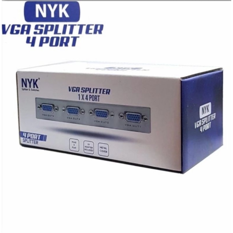 Jual VGA SPLITTER NYK 4 PORT -VGA SPLITTER NYK 4 PORT | Shopee Indonesia