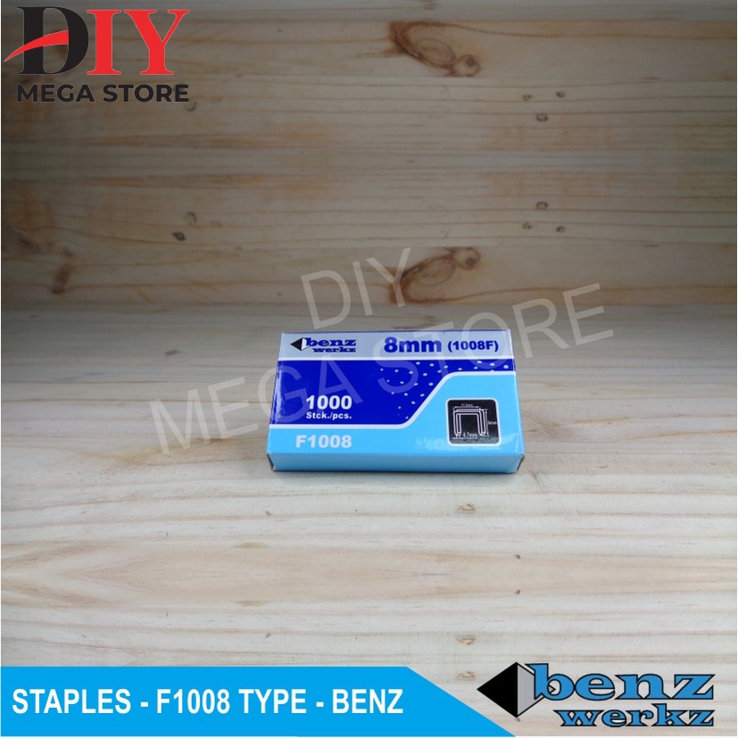 Jual Isi stapler 1008F benz werkz staples tembak angin 1000 pcs isi ...