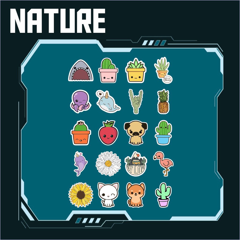 Jual STICKER AESTHETIC NATURE SERIES STIKER CASE HANDPHONE LAPTOP ...