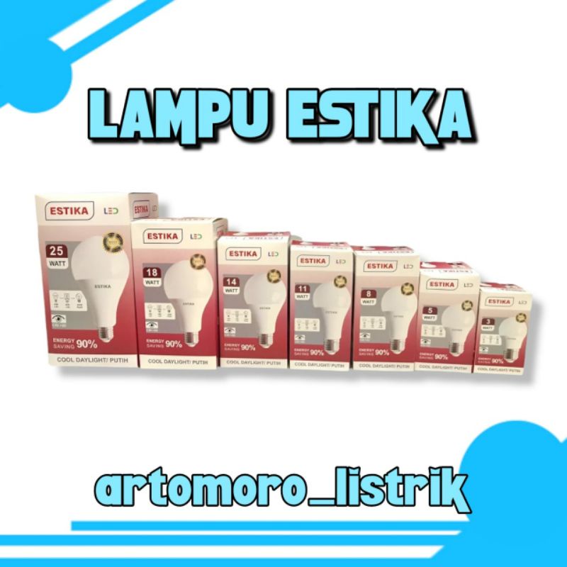 Jual Lampu Led Estika /Lampu Led Bohlam Murah/Lampu Led Awet Estika ...