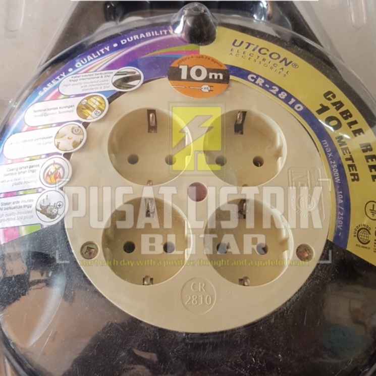 Jual Kabel Box Roll UTICON/ Cable Rell 4 Lubang Arde/kabel roll lubang ...