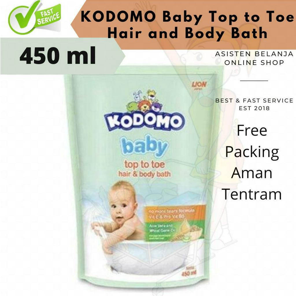 Jual Kodomo Top To Toe Refill Hair and Body Wash Aloe Vera Wheat Germ Oil Sabun mandi cair Bayi ...