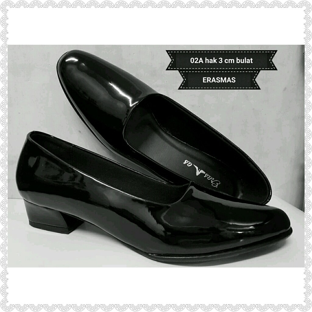 Jual PANTOFEL PDH 02A NANO 3CM ERASMAS (OVAL) | Shopee Indonesia