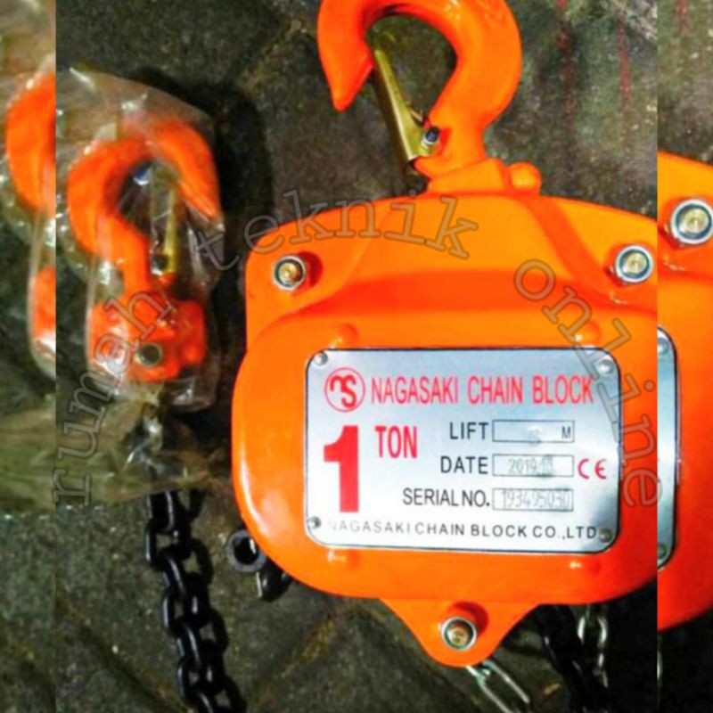 Jual NAGASAKI Chain Block 1 Ton x 3 Meter Takel Manual Merk NAGASAKI ...