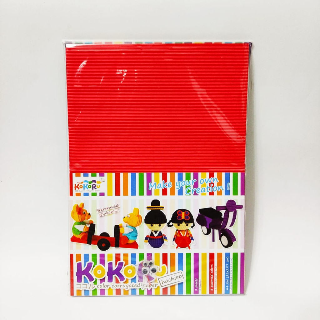 Jual kertas kokoru A4 color corrugated paper craft | Shopee Indonesia