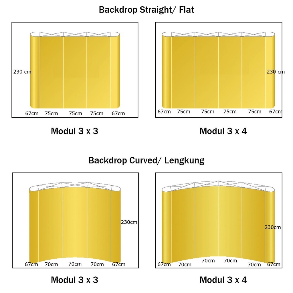 Jual Bundling Backwall Portable 3x3 + Pop Up Table / backwall backdrop ...