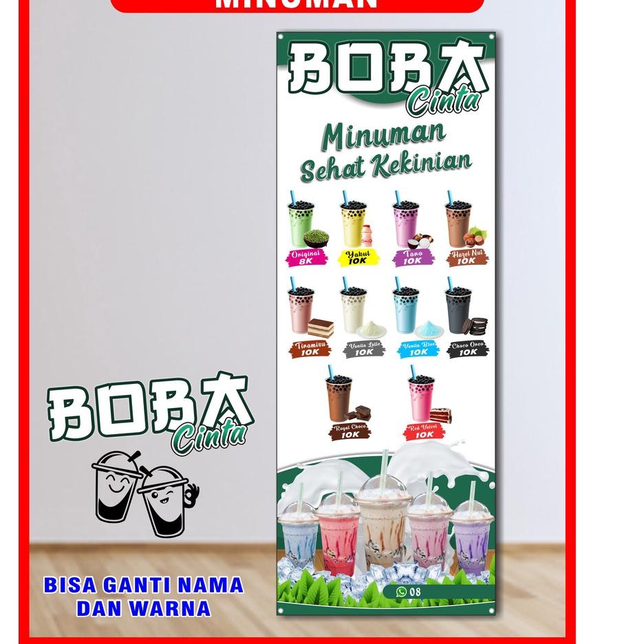 Jual Wow Murah Meriah.. Spanduk Minuman Boba, banner Minuman Boba ...