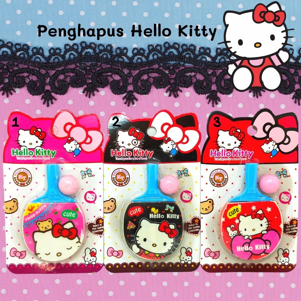 Jual Penghapus Lucu Karakter Hello Kitty Ping Pong (3 warna) | Shopee ...