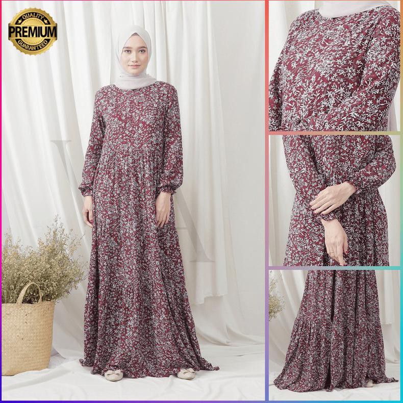 Jual NICE ORIGINAL KIRANA HOMEDRESS MAROON GAMIS SYARI KEKINIAN FAVORIT ...