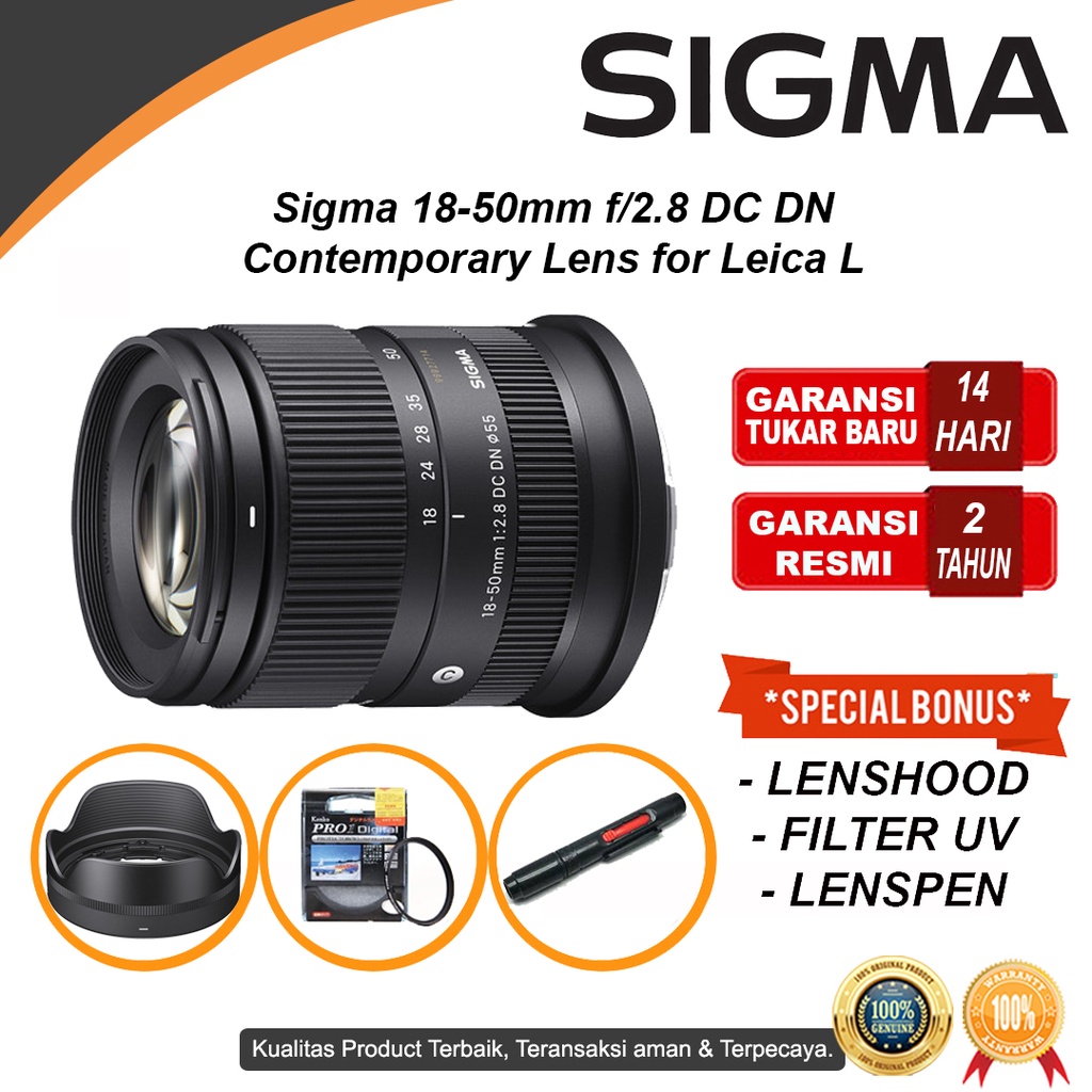 Jual Lensa Sigma 18-50mm f2.8 DC DN Contemporary Lens for Leica L ...